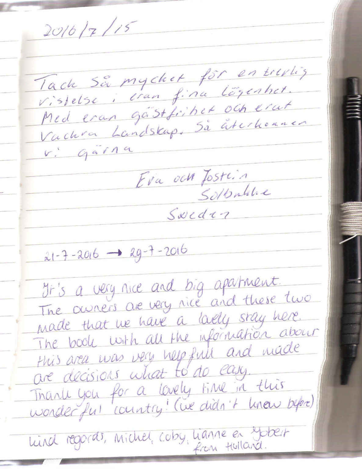 Guest Book Entries - Year 2016 - Superior Apartment With 3 Balconies